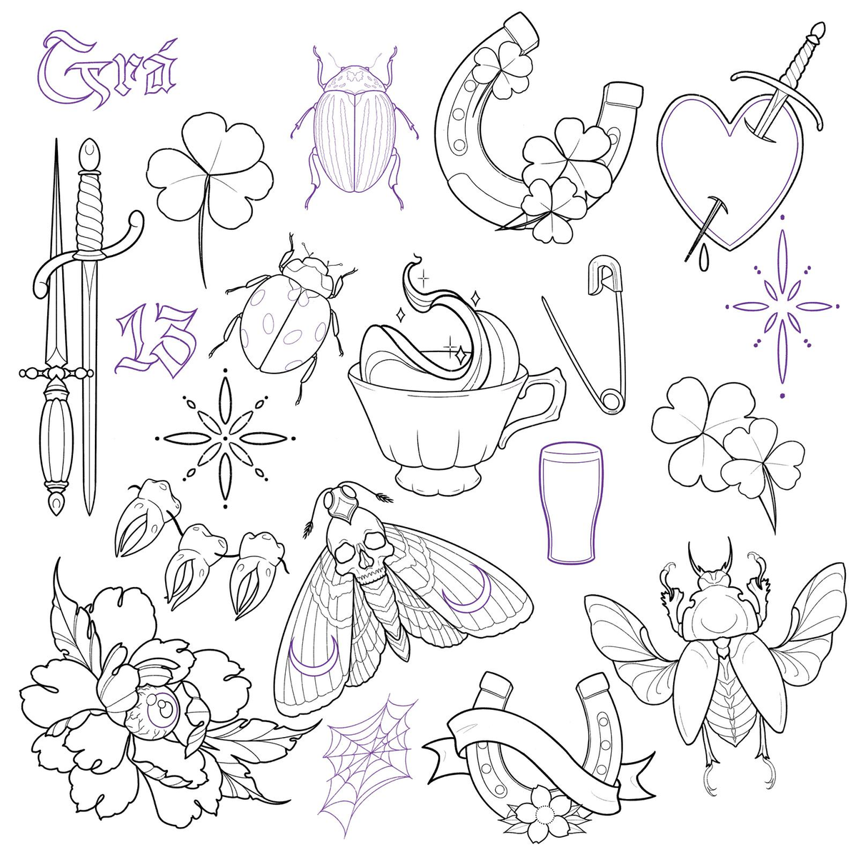 🖤 Flash Tattoo Designs by Resident Artists | The Ink Factory Dublin ...